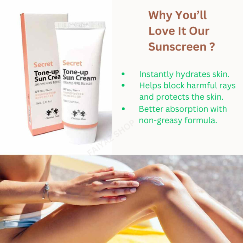 Secret Ton-Up Sun Cream SPF50+/PA++++(70ml) | Faiyaz Shop